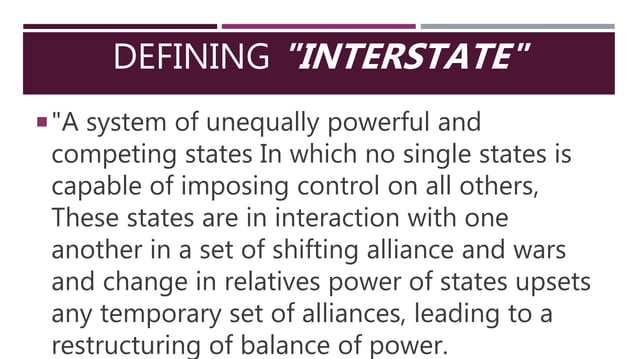 Global Interstate System | PPTX | Civic affairs | Politics