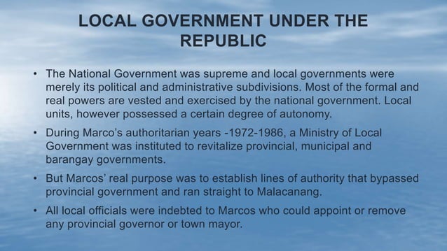 Local Government and Its Structure