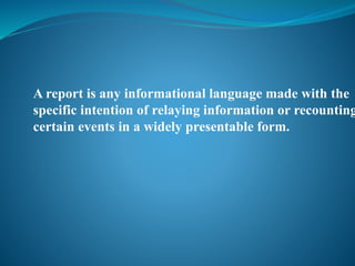 Report format | PPT