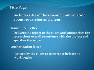 Report format | PPT