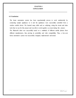 Report Home automation using arduino | DOCX
