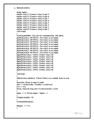 Report Home automation using arduino | DOCX | Home Appliances | Home ...
