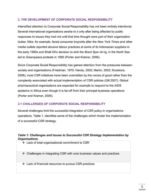 KEY CHALLENGES FACED BY GLOBAL ORGANISATIONS IN IMPLEMENTING CORPORATE ...