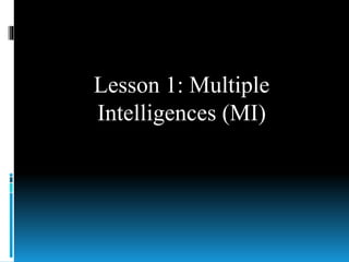 multiple intelligences | PPTX