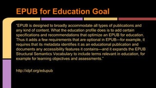 Report from the EDUPUB Summit, Feb. 24 25, 2016 | PPT