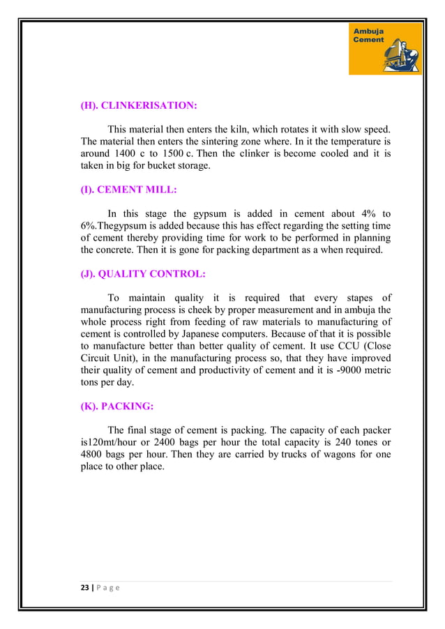 ambuja cement report | PDF
