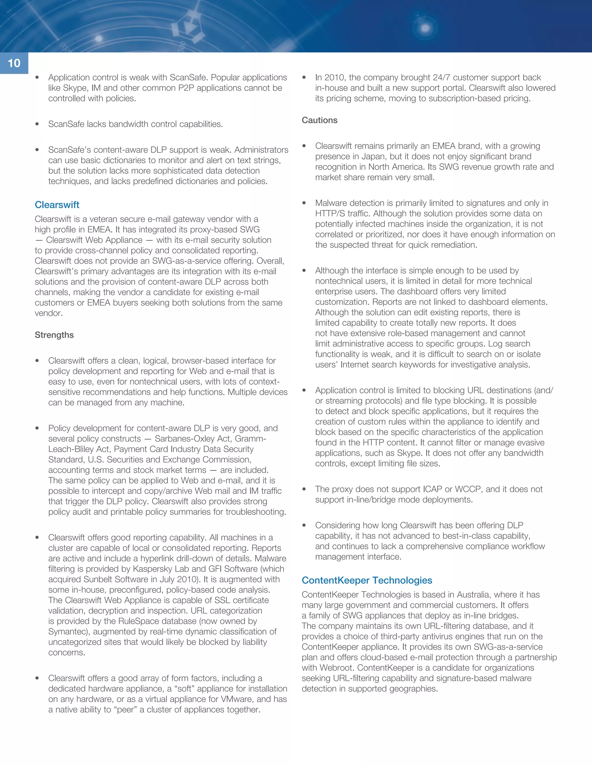 Report Gartner Magic Quadrant For Security Web Gateway 2011 En | PDF