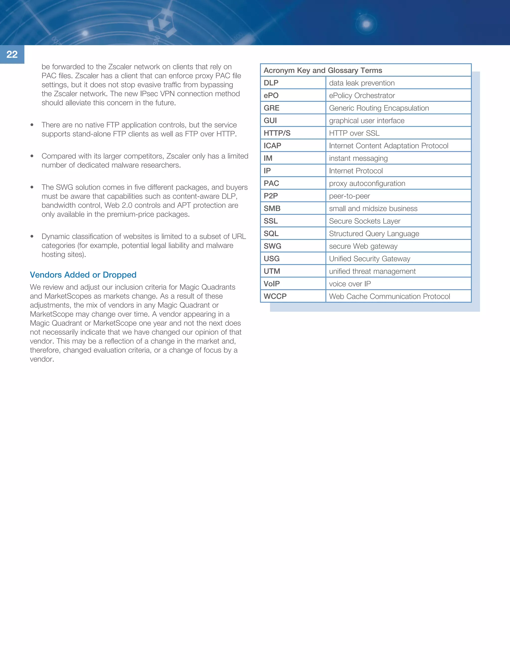 Report Gartner Magic Quadrant For Security Web Gateway 2011 En | PDF