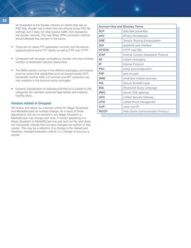 Report Gartner Magic Quadrant For Security Web Gateway 2011 En | PDF