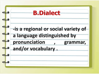 Varieties and Registers of Spoken and Written Language | PPTX