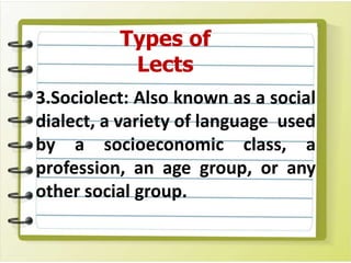 Varieties and Registers of Spoken and Written Language | PPT