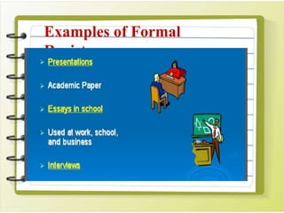 Varieties and Registers of Spoken and Written Language | PPT