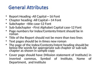 Report Guidelines final.ppt OF ENGINEERING | PPT