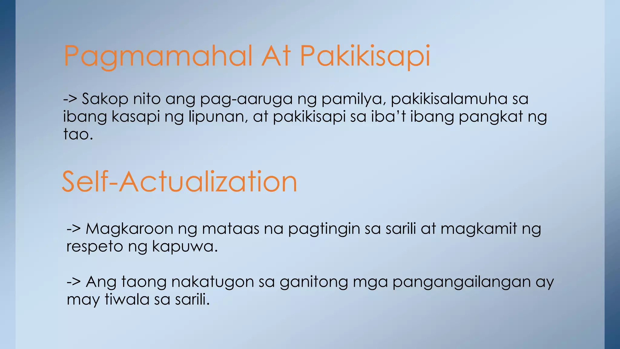 Mga Teorya At Herarkiya Ng Pangangailangan ni Abraham Maslow At Ni ...