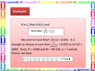 taylors theorem | PPTX