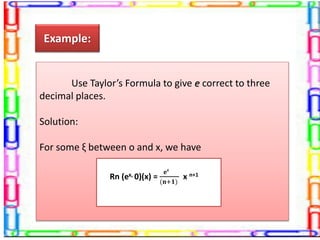 taylors theorem | PPTX