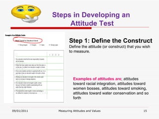 Measuring values and attitudes- Assessment 2 | PPT