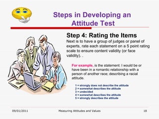 Measuring values and attitudes- Assessment 2 | PPT