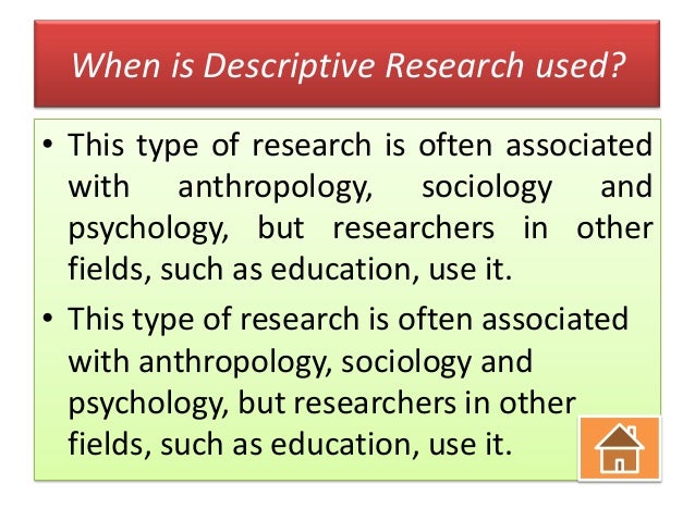Descriptive Research - Advanced Technical Writing