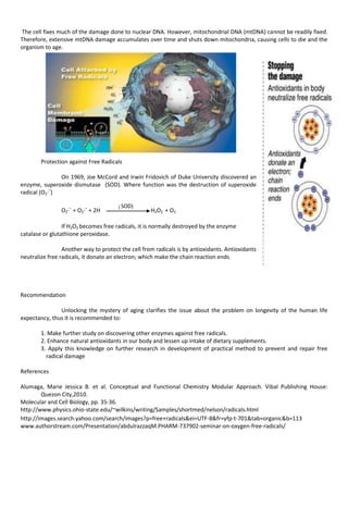 Report in cell biology | DOCX | Chemistry | Science