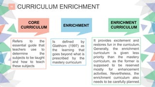 Implementing and Enriching the Curriculum | PPTX