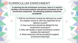 Implementing and Enriching the Curriculum | PPTX