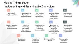 Implementing and Enriching the Curriculum | PPTX