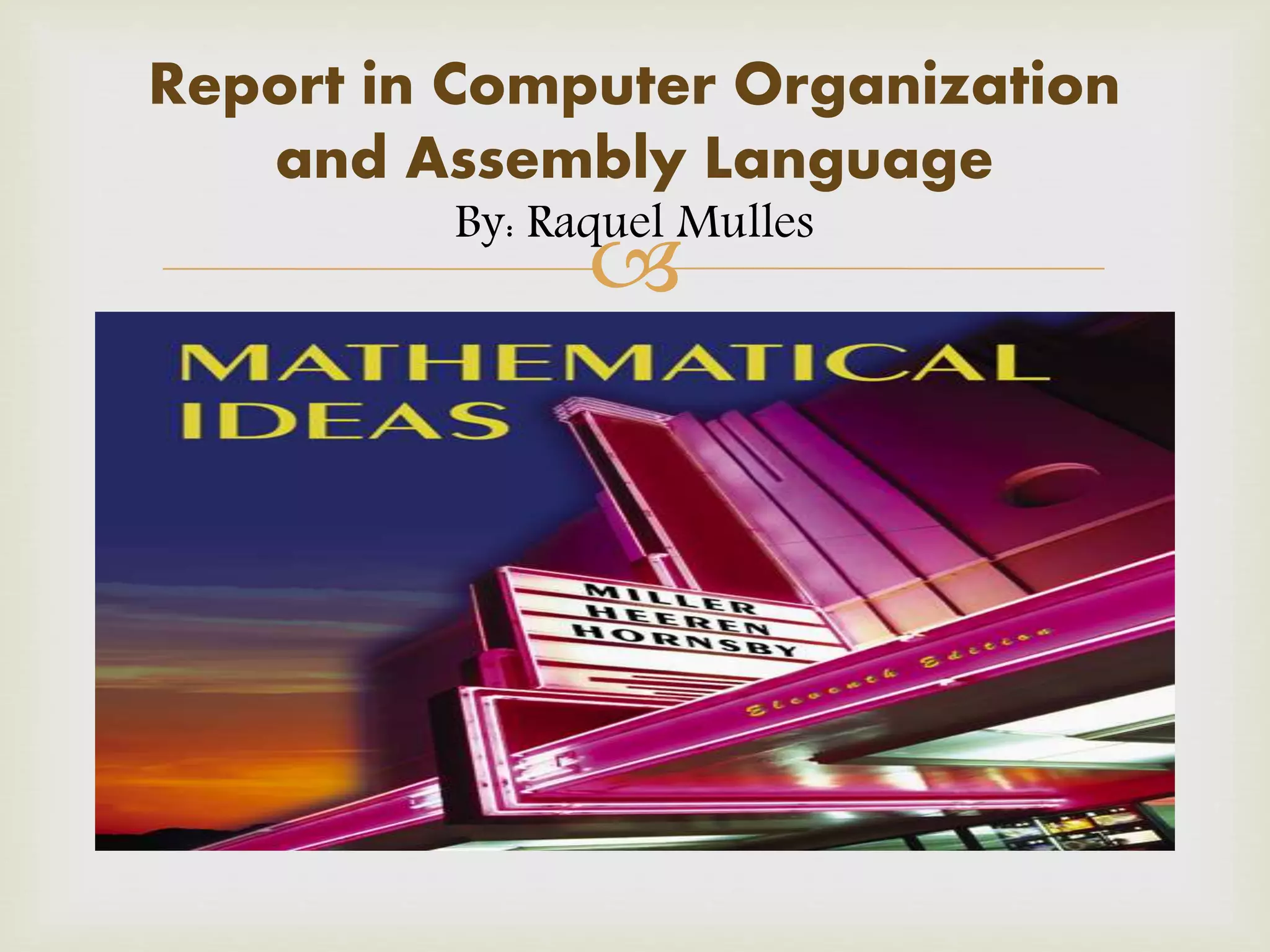 Computer Organization and Assembly Language | PPT