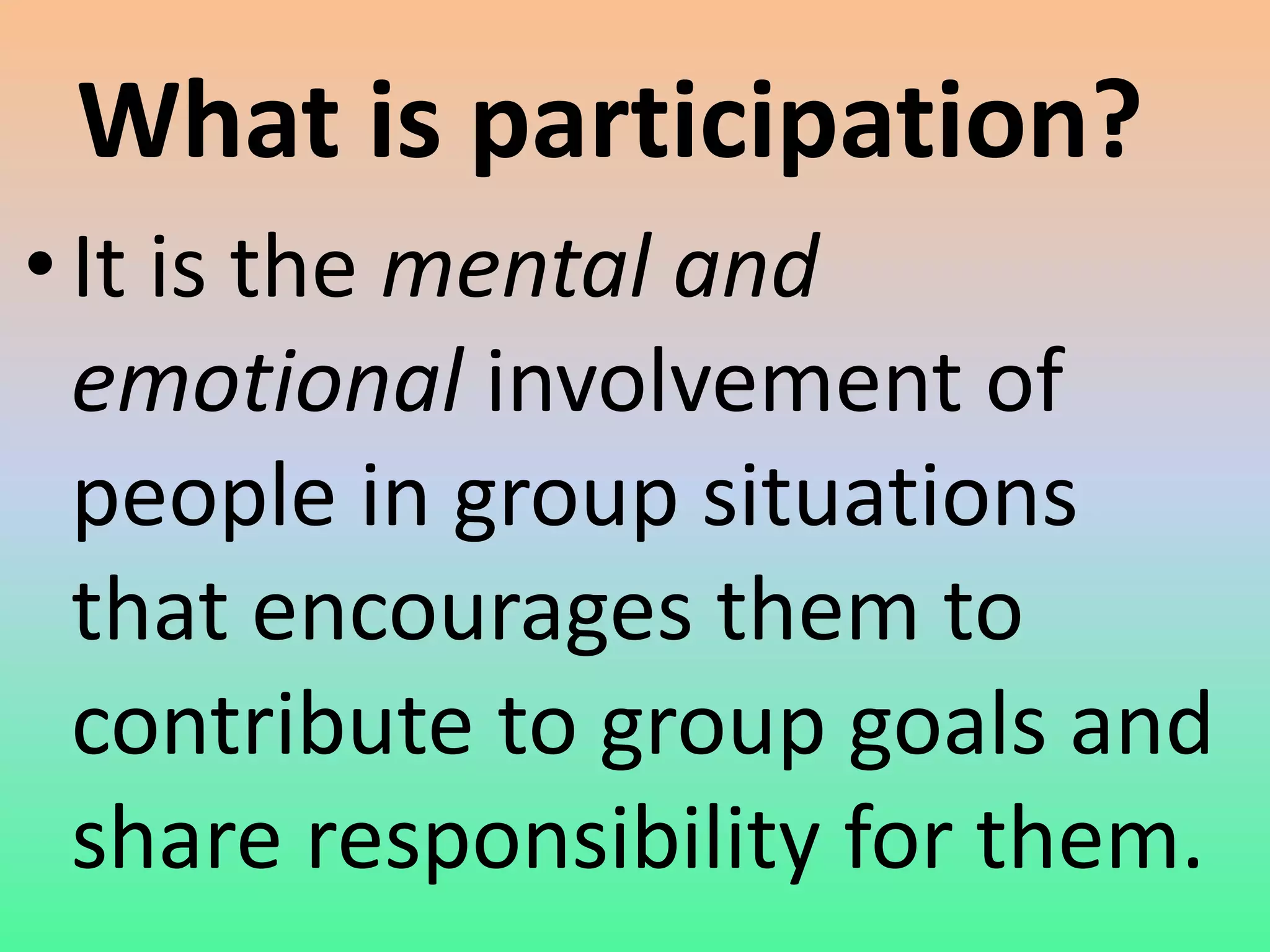 Empowerment and Participation | PPTX