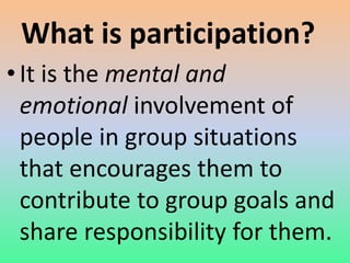 Empowerment and Participation | PPTX