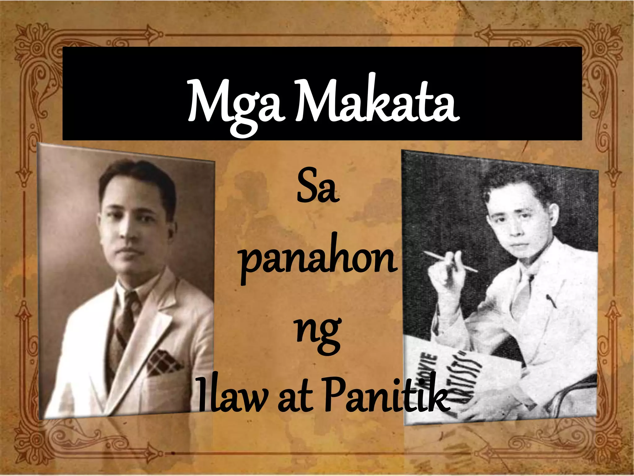 Ang mga makata sa ilaw at panitik | PPTX