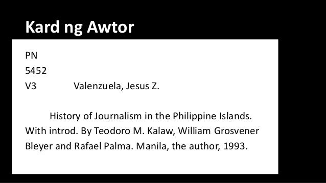 PAGHAHANDA NG BIBLIOGRAPI