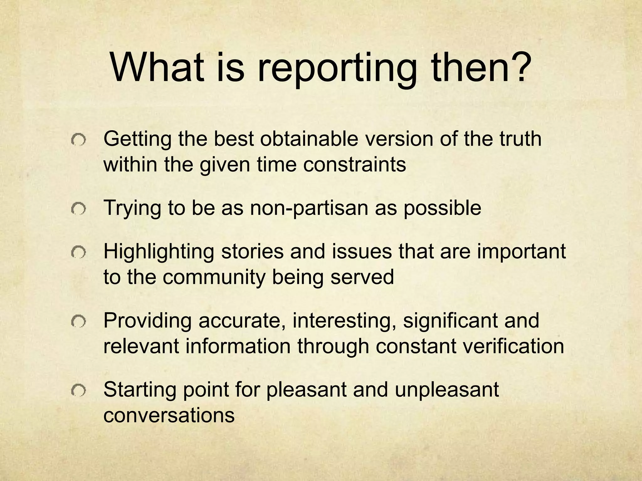Reporting | PPT