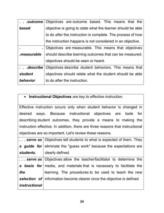 objectives | DOCX