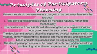 Participatory Planning and Implementation | PPTX