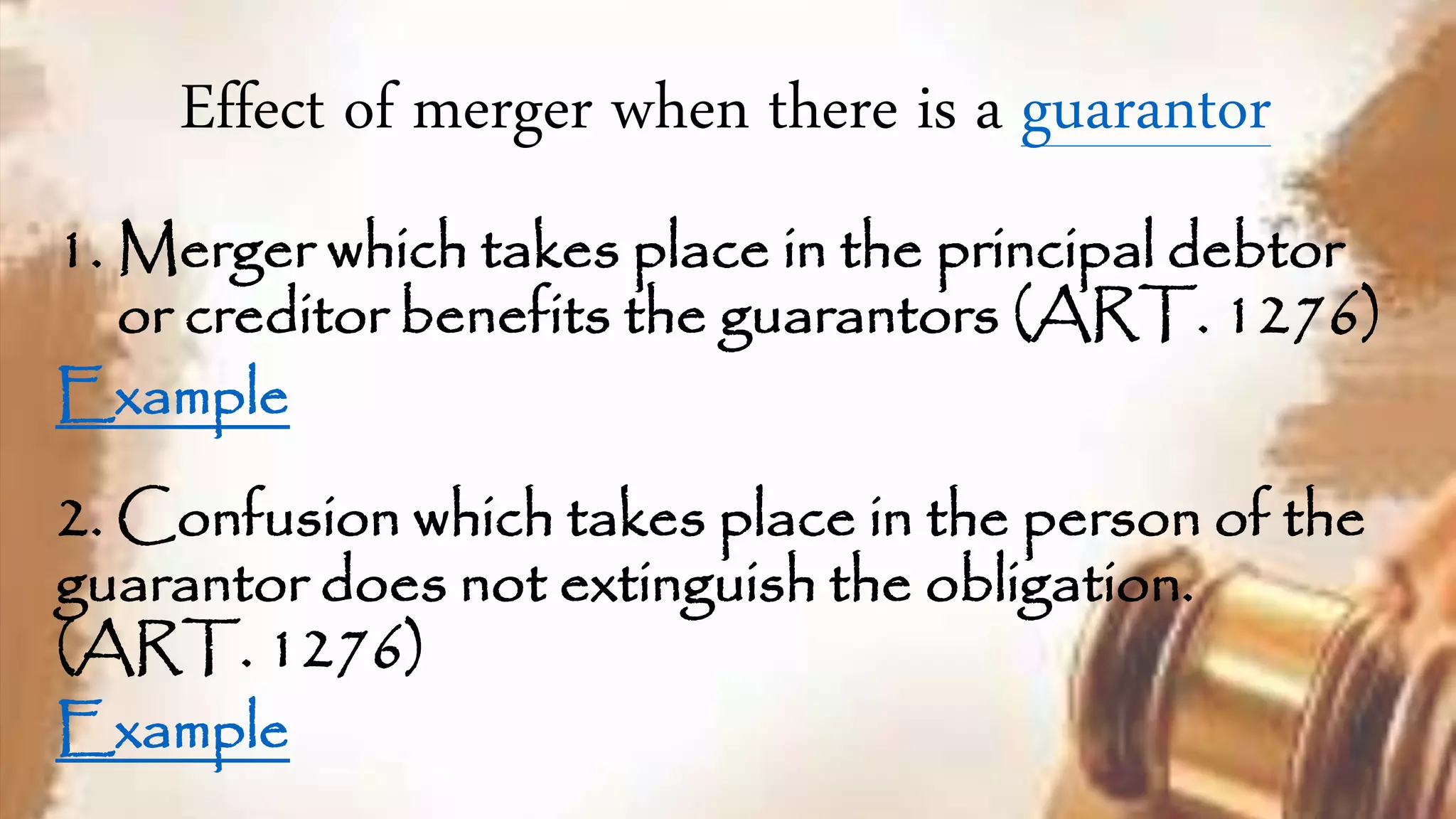 Confusion and Merger of Rights & Compensation (Sections 4 & 5) ObliCon ...