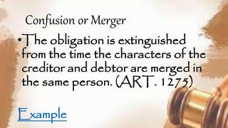 Confusion and Merger of Rights & Compensation (Sections 4 & 5) ObliCon ...