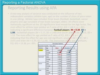 Reporting a Factorial ANOVA | PPTX