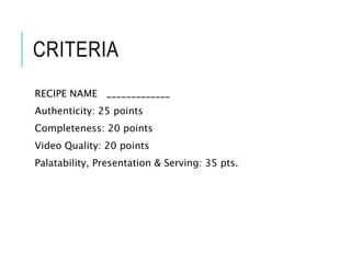 Reporting and cooking demo | PPT