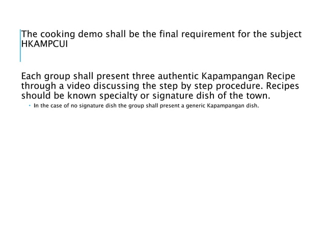 Reporting and cooking demo | PPT