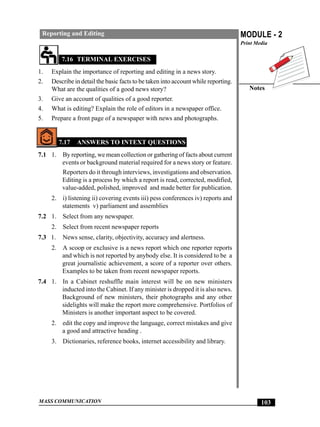Reporting and Editing | PDF