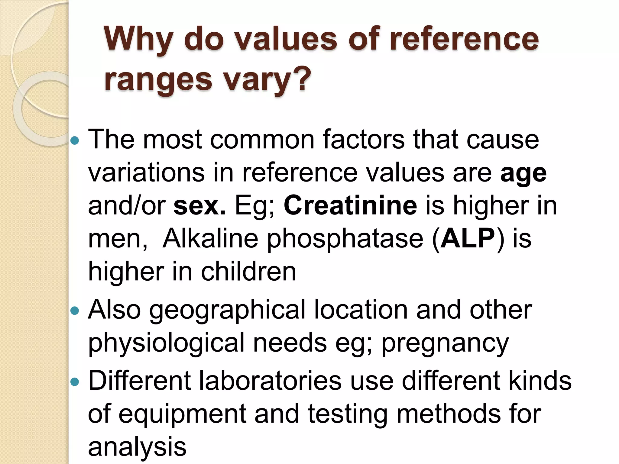Reporting and interpretation of laboratory results | PPTX