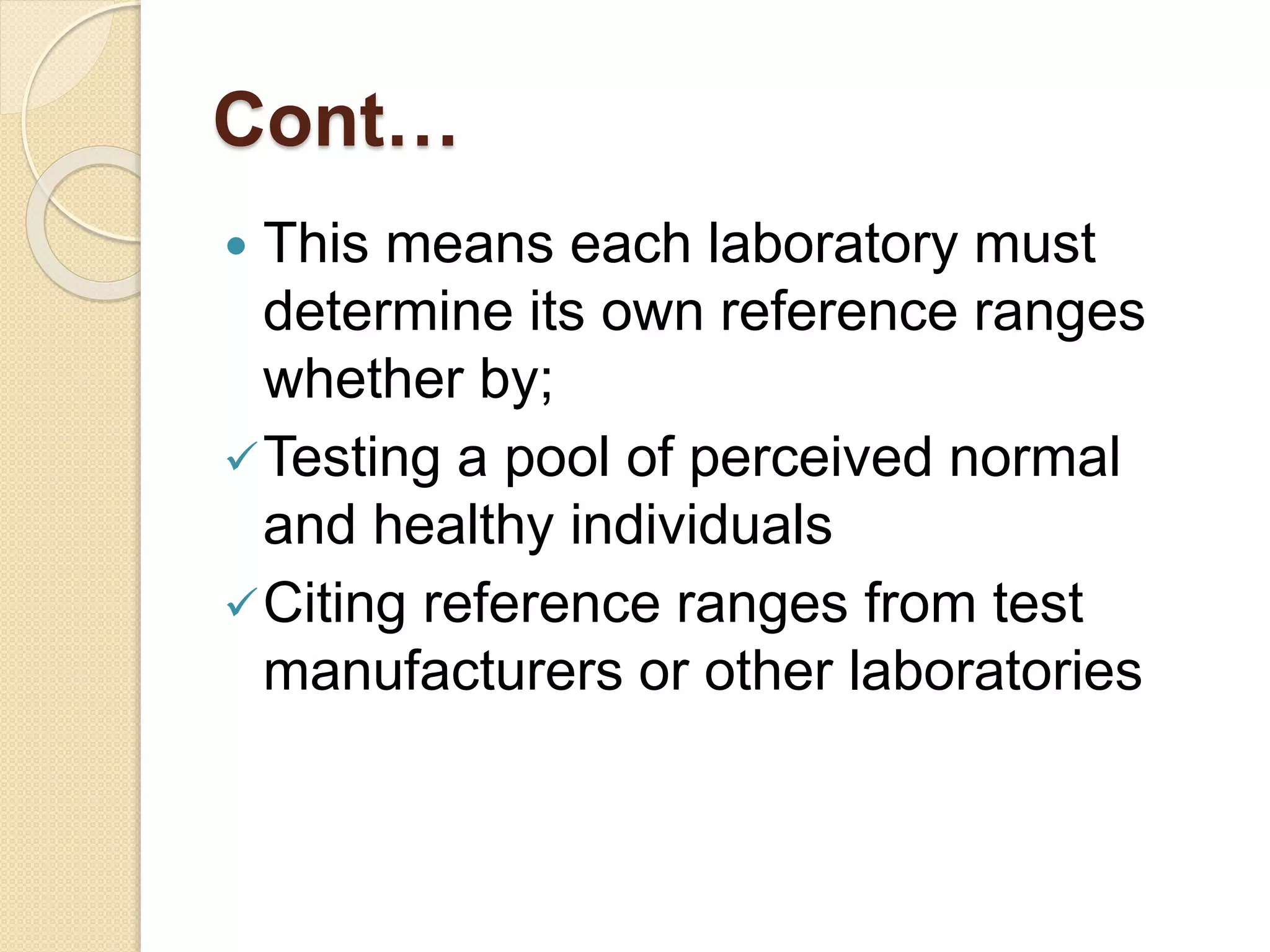 Reporting and interpretation of laboratory results | PPTX