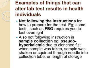 Reporting and interpretation of laboratory results | PPTX