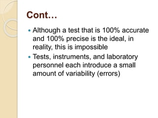 Reporting and interpretation of laboratory results | PPTX
