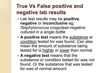Reporting and interpretation of laboratory results | PPTX