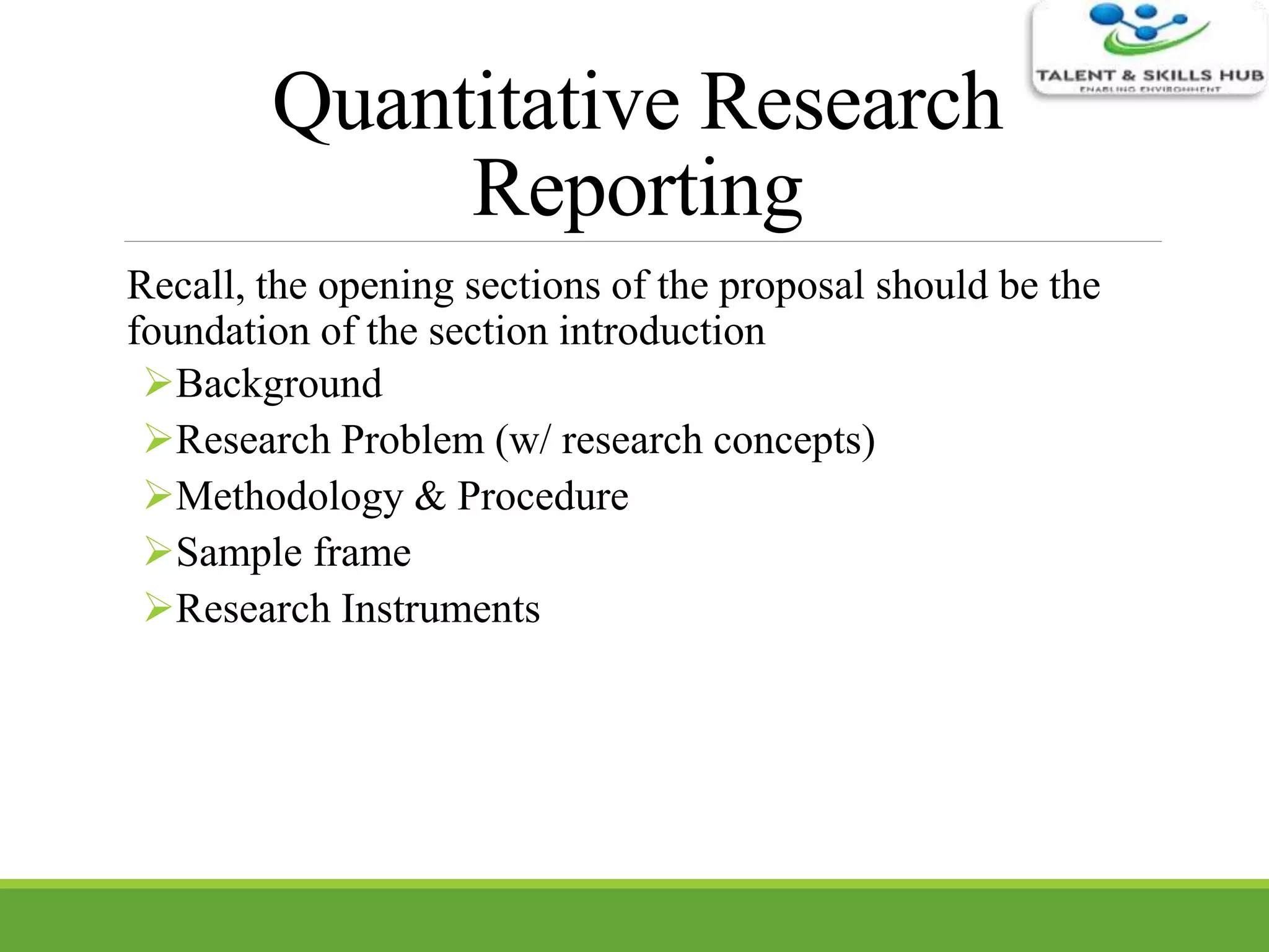 Reporting and Presenting Research Findings | PPT