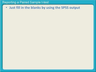 Reporting a paired sample t test | PPTX