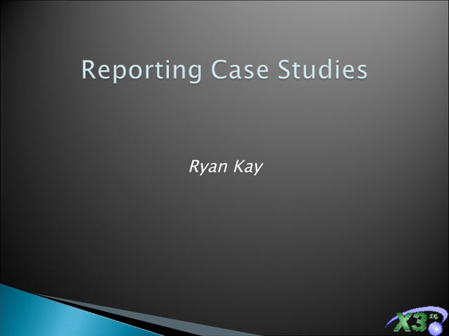 Reporting Case Studies | PPT | Free Download