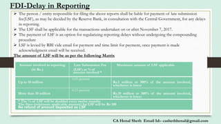Reporting compliance under FEMA ACT,1999 | PPTX